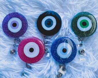EVIL EYE Badge Reel - Etsy