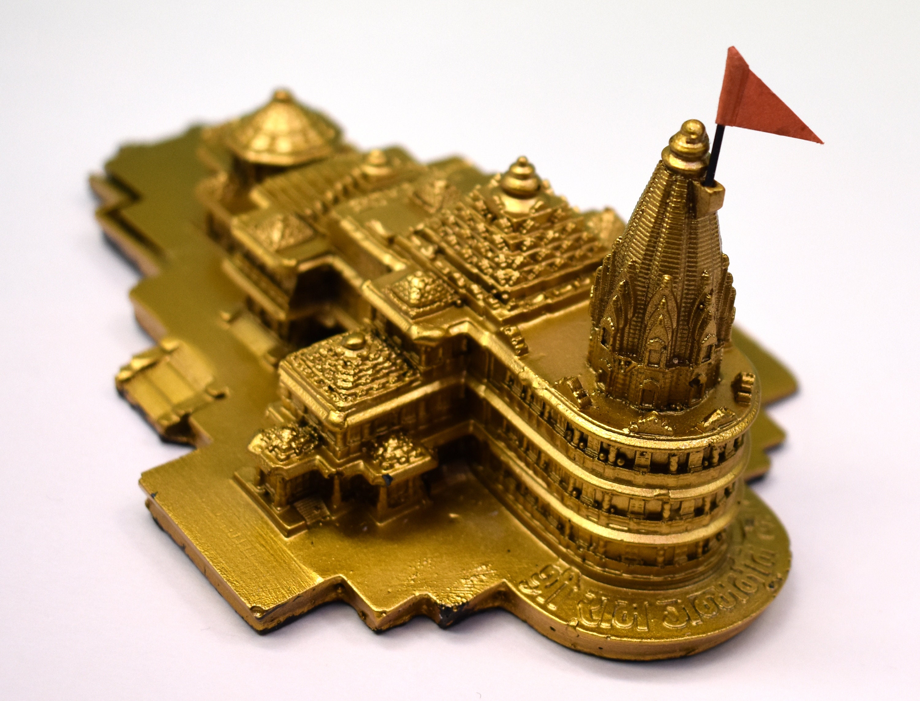 Gold Plated Ram Mandir Ayodhya Model 3D Authentic Design Ayodhya Ram ...