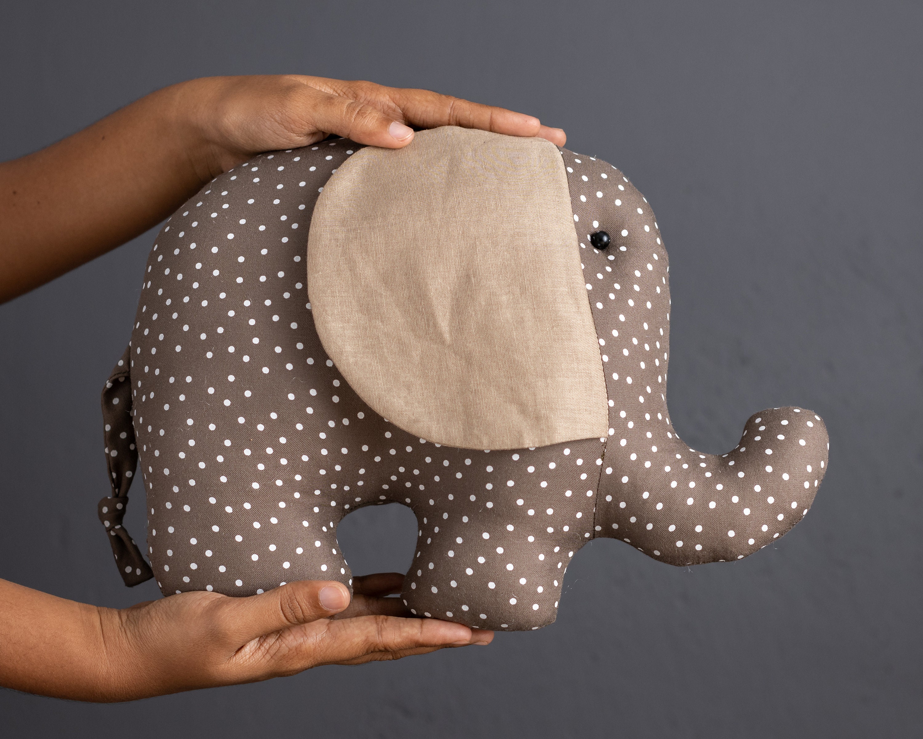 Toy Elephant, Dotted Plush Elephant, Stuffed Toy for Kids, Living Room ...