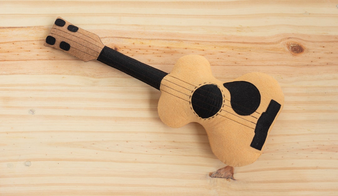 Hand Made Toy Felt Guitar for Music Lovers, Plush Guitar, Stuffed ...
