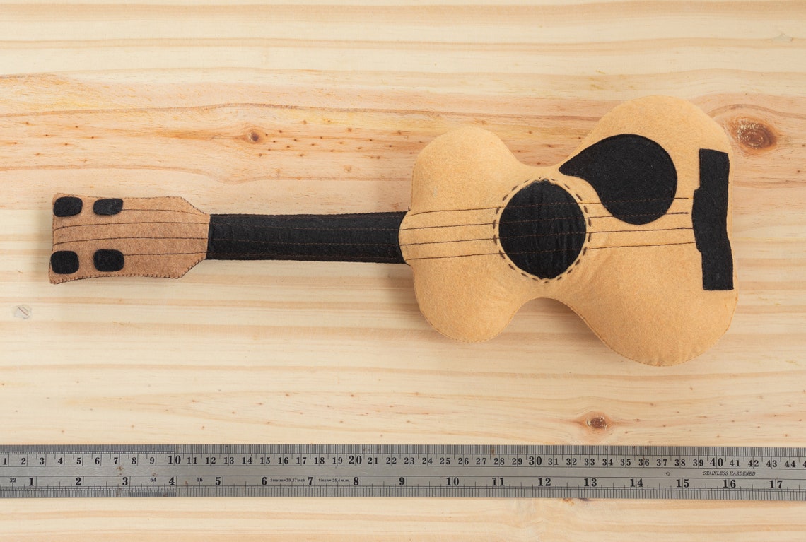 Hand Made Toy Felt Guitar for Music Lovers, Plush Guitar, Stuffed ...