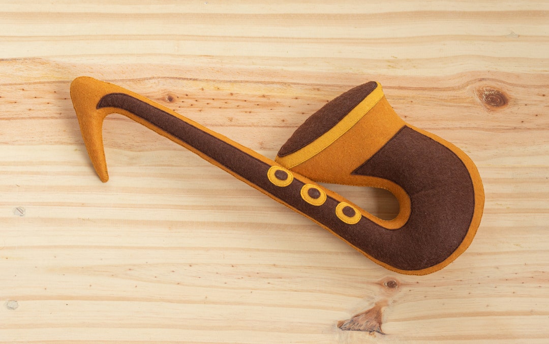 Felt Music Instrument, Soft Stuffed Saxophone, Plush Toy Musical ...