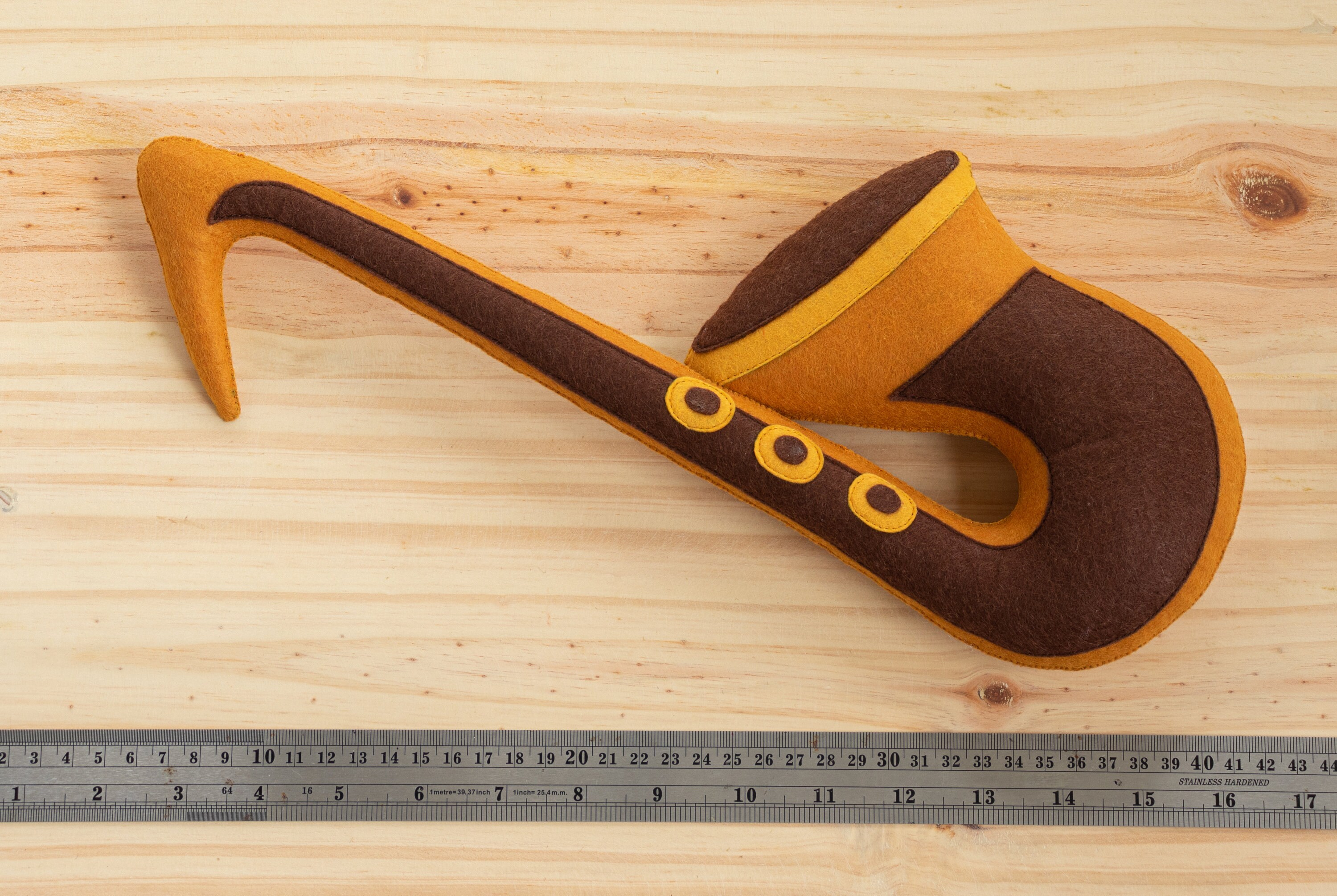 Felt Music Instrument, Soft Stuffed Saxophone, Plush Toy Musical ...