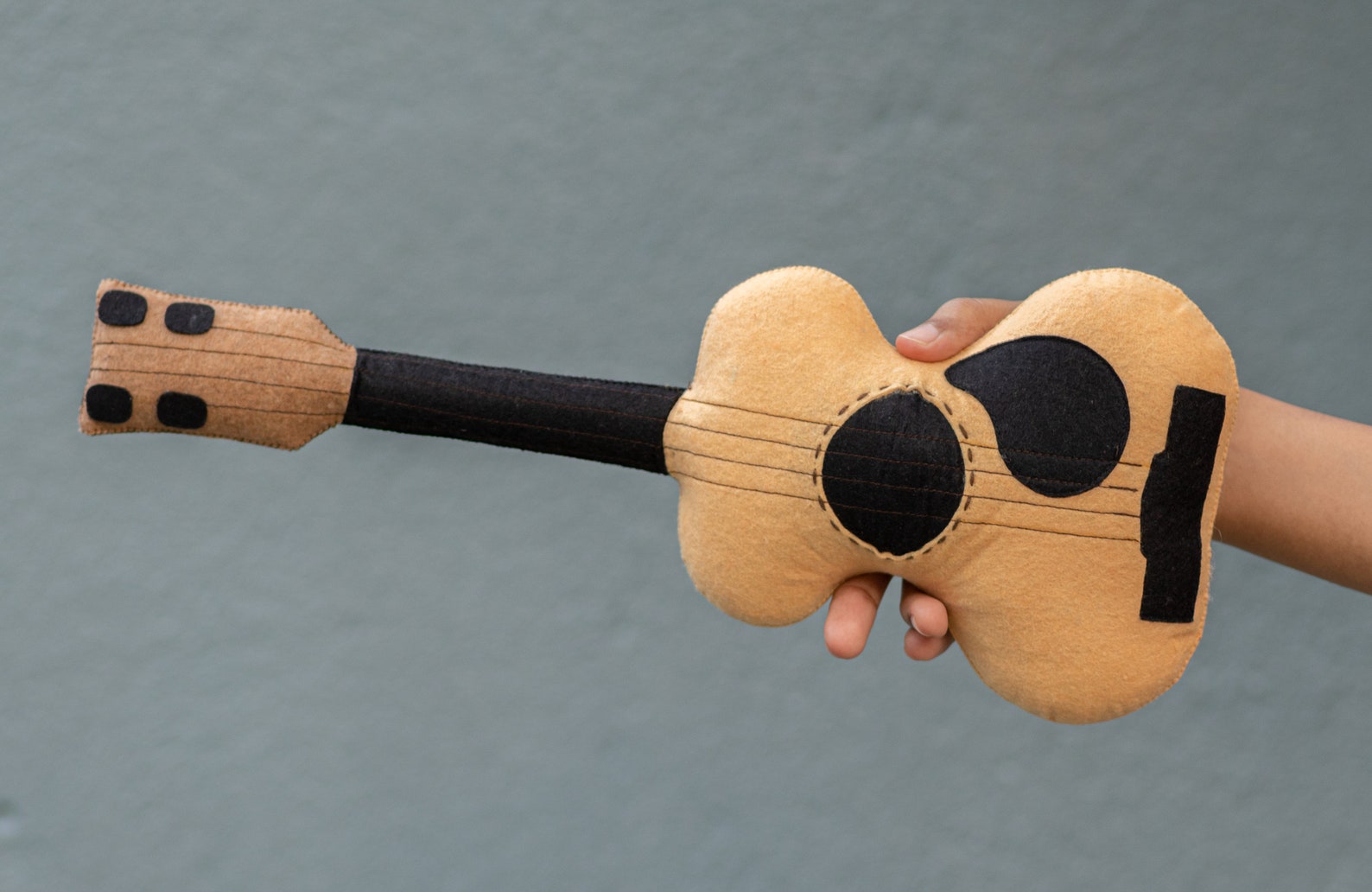 Hand Made Toy Felt Guitar for Music Lovers, Plush Guitar, Stuffed ...