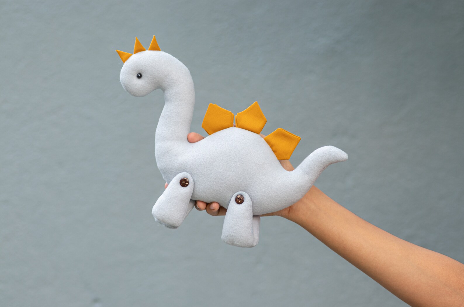 Big Stuffed Dinosaur, Handmade Dinosaur Plushie, Soft Cute Toy for Kids ...