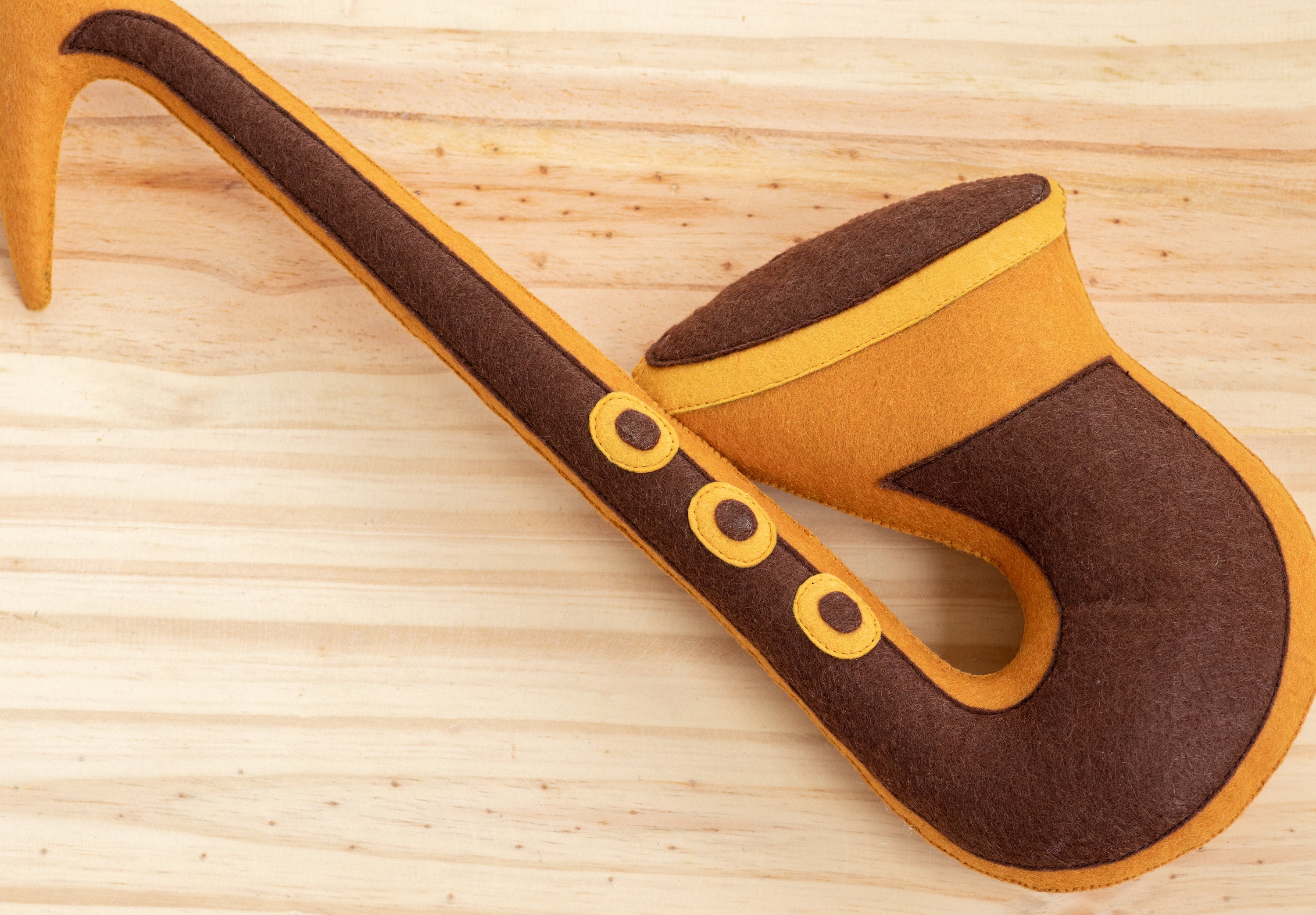 Felt Music Instrument, Soft Stuffed Saxophone, Plush Toy Musical ...