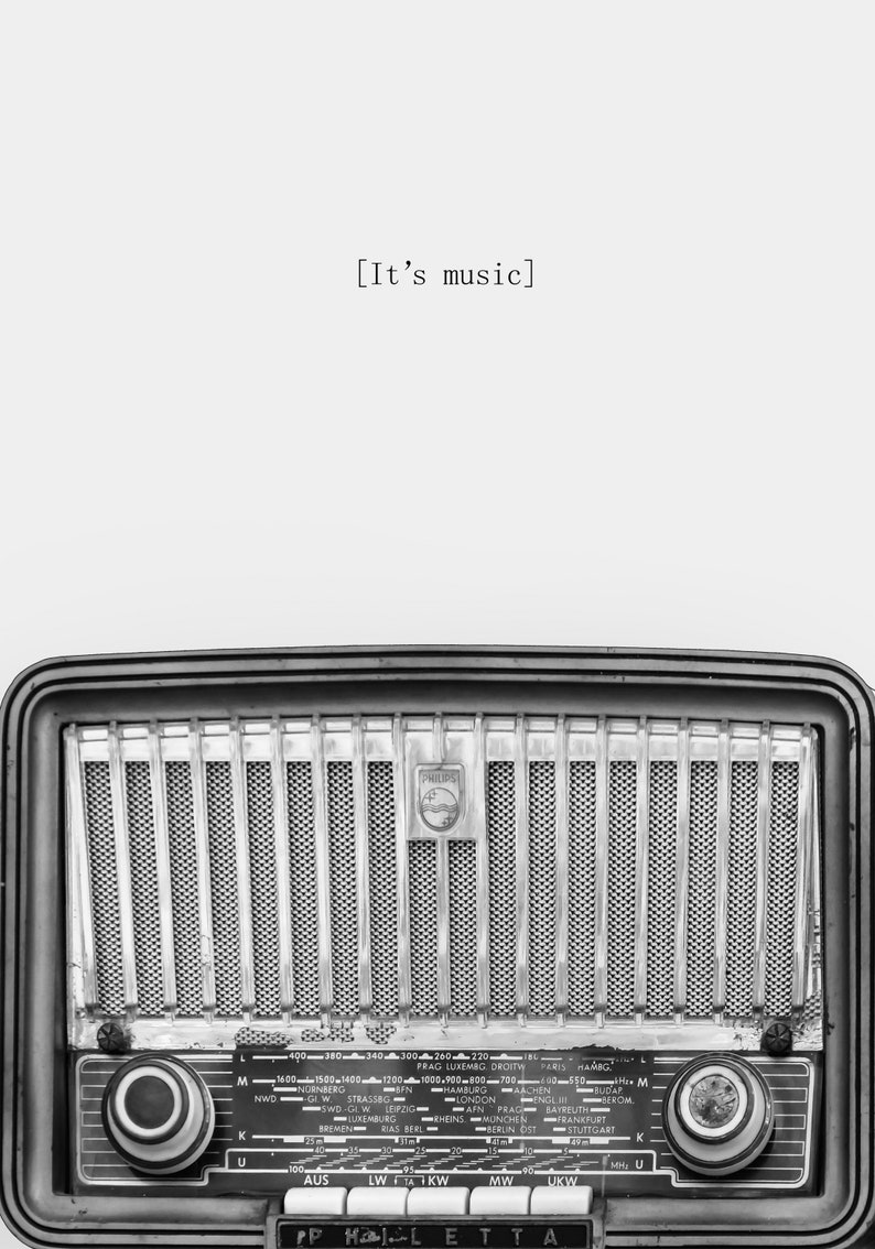 Black and White Music Wall Decor, Digital Print, Musician Decor, Music ...