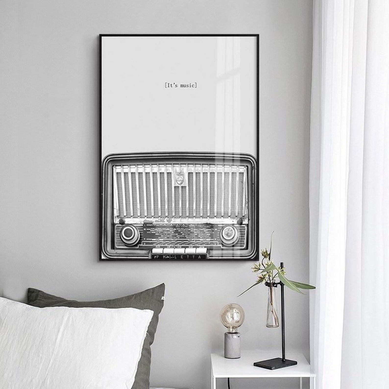 Black and White Music Wall Decor, Digital Print, Musician Decor, Music ...