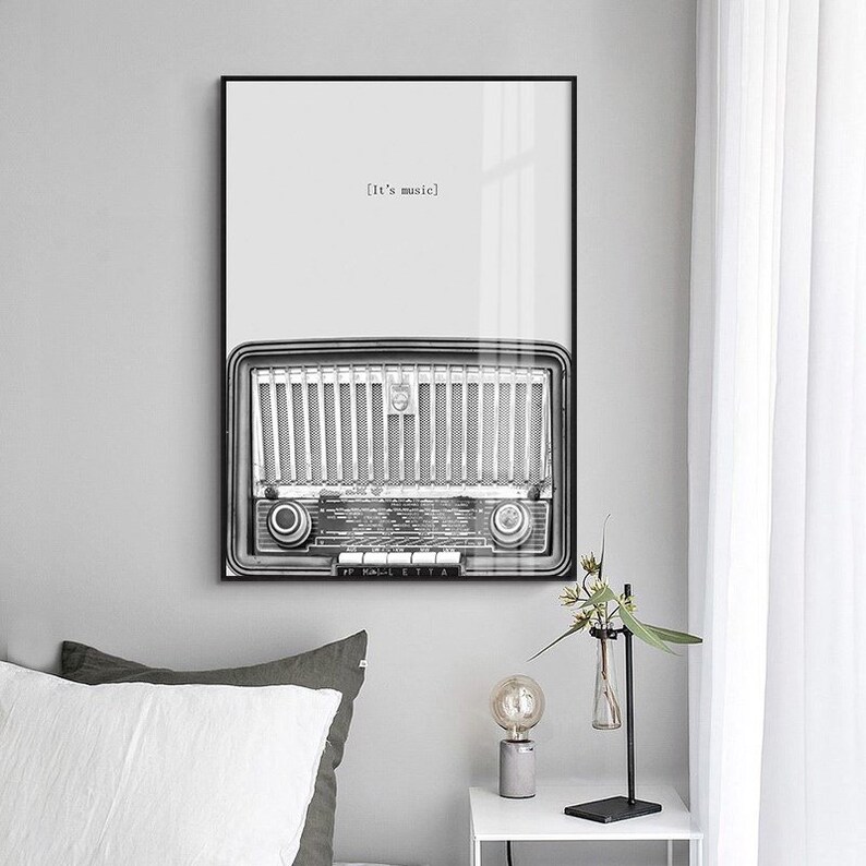 Black and White Music Wall Decor, Digital Print, Musician Decor, Music ...