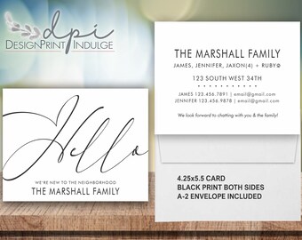 Printed Neighbor Introduction Cards - Etsy
