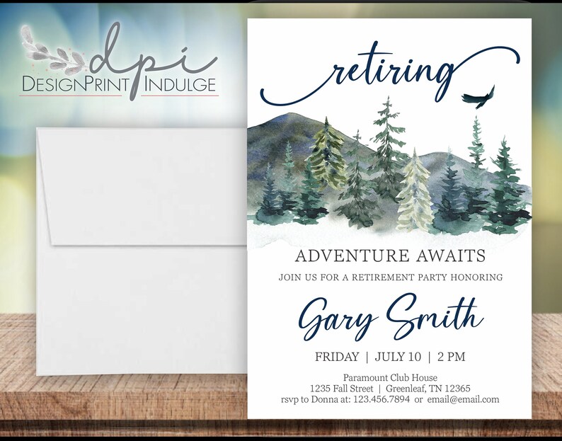 Forest Retirement Party Invitation Retirement Party | Etsy