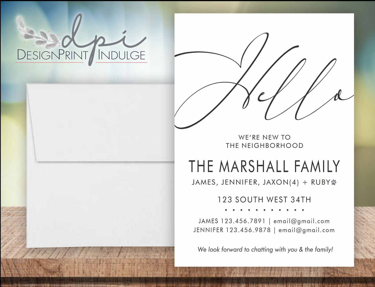 New Neighbor Hello Introduction Card New to the Neighborhood - Etsy