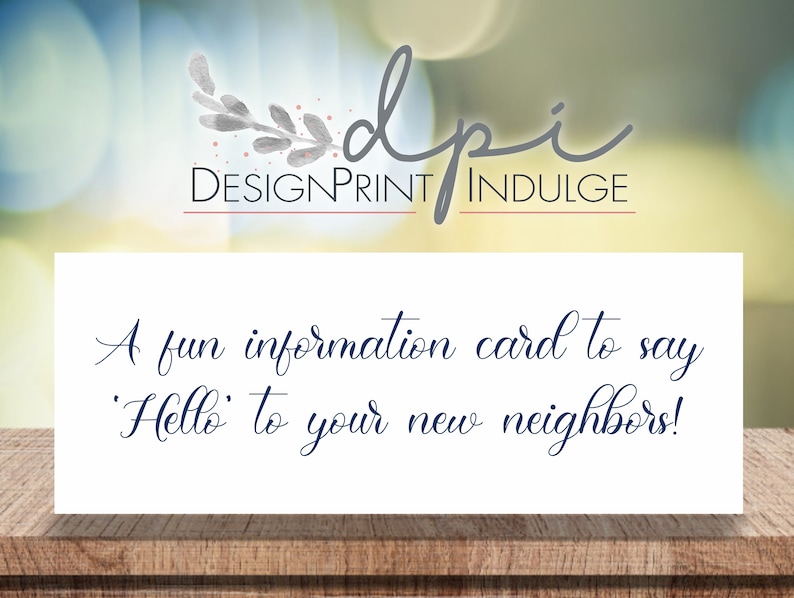New Neighbor Announcement Cards: Custom Introduction (digital or ...
