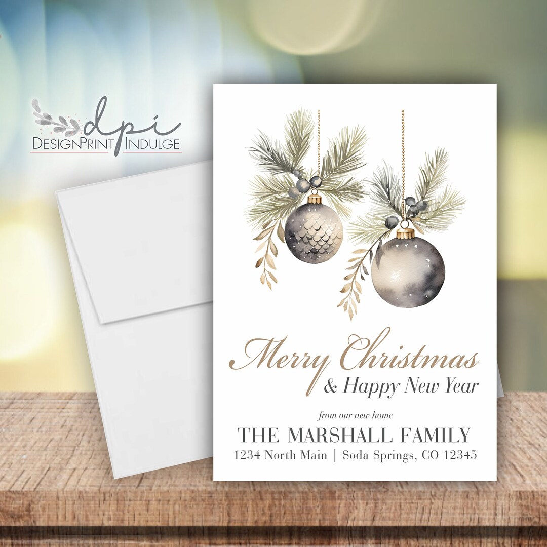 Merry Christmas Change of Address, Christmas Moving Announcements,new ...