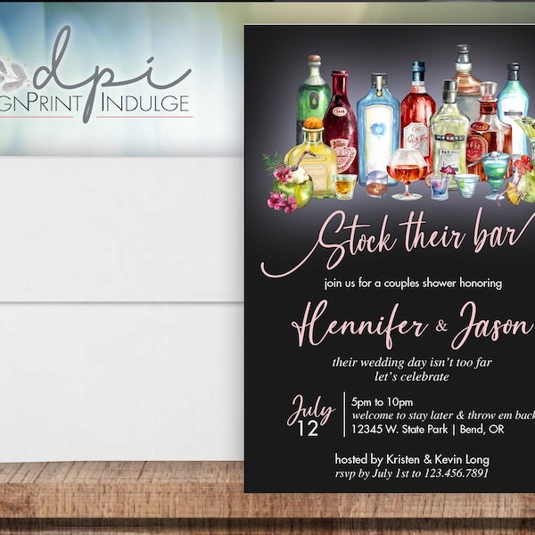 Stock the Bar Invitation Wording - Etsy