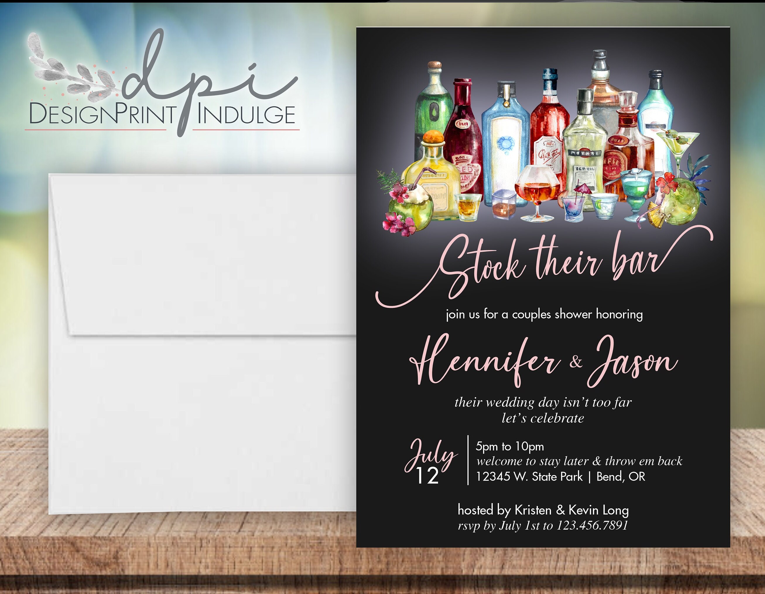 Stock the Bar Couples Invitation Co-ed Stock Their Bar Shower - Etsy
