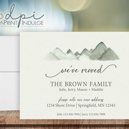 Personalized New Address Moving Announcement Cards Change of - Etsy