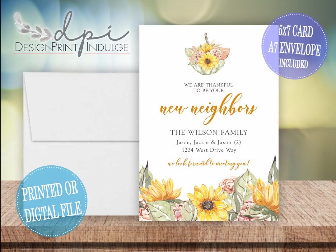 New Neighbor Card We Are Your New Neighbors Card New - Etsy