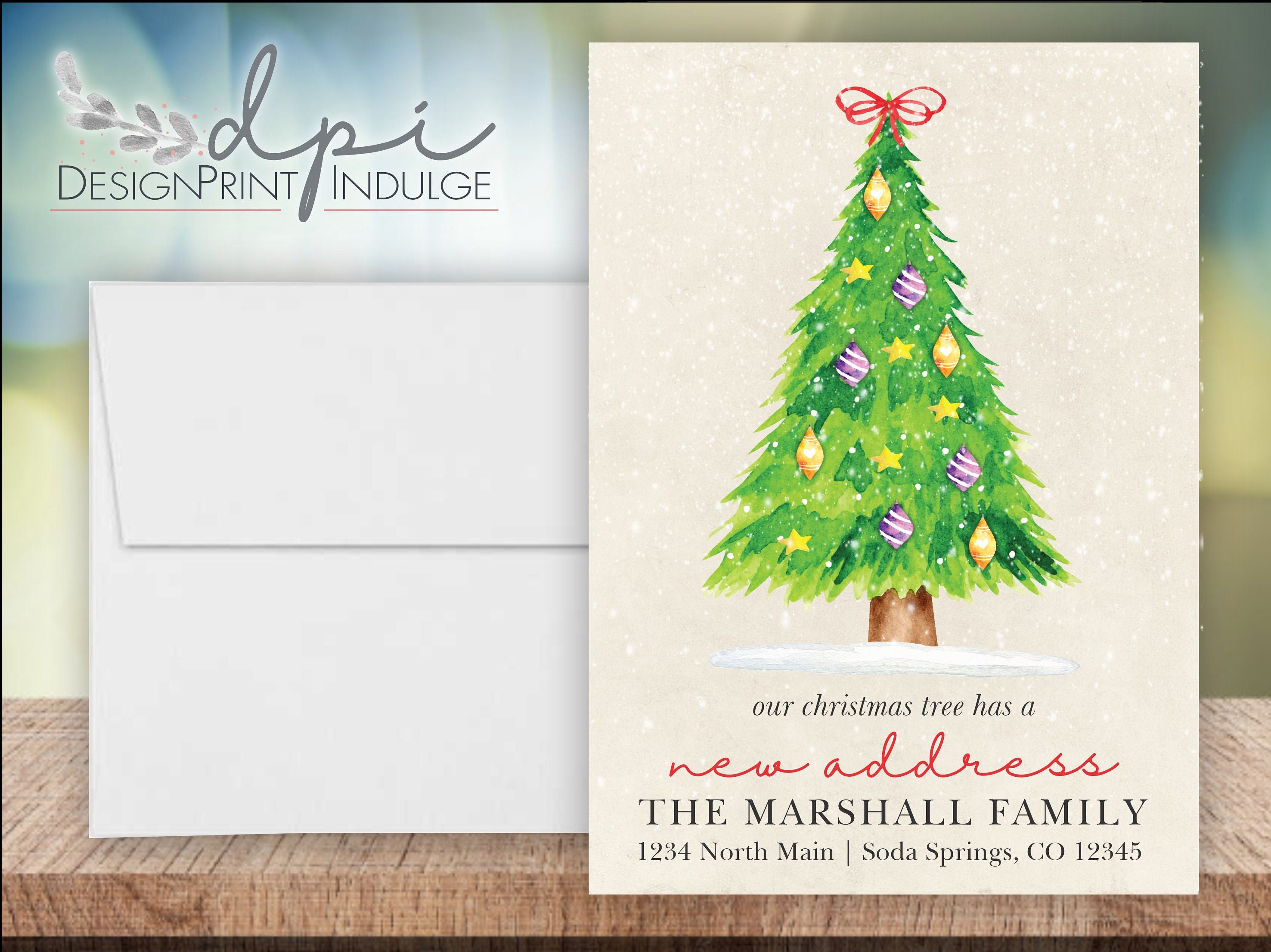 Our Christmas Tree Has a New Address Printed Cards Holiday - Etsy