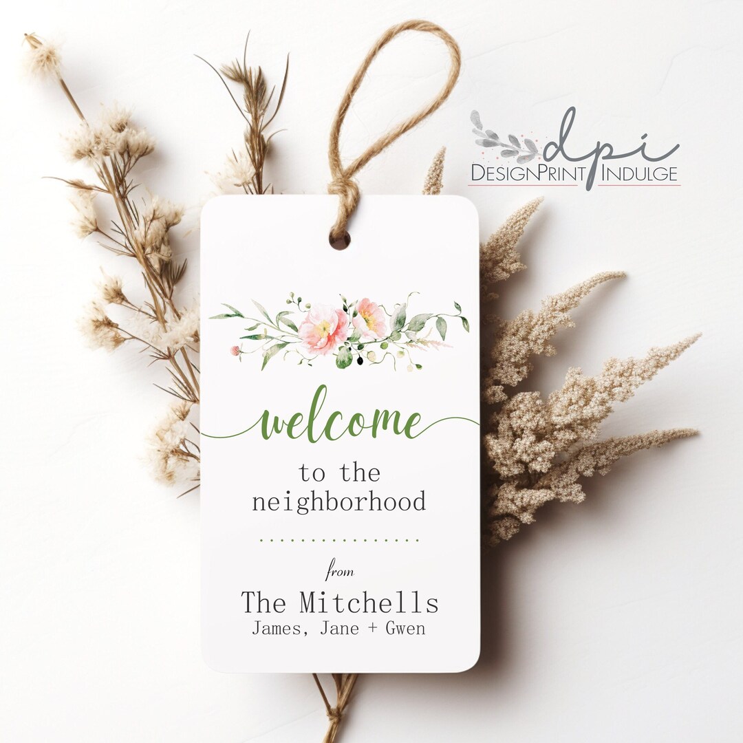 Welcome to the Neighborhood PRINTED Personalized Gift Tags, Favor Tags ...