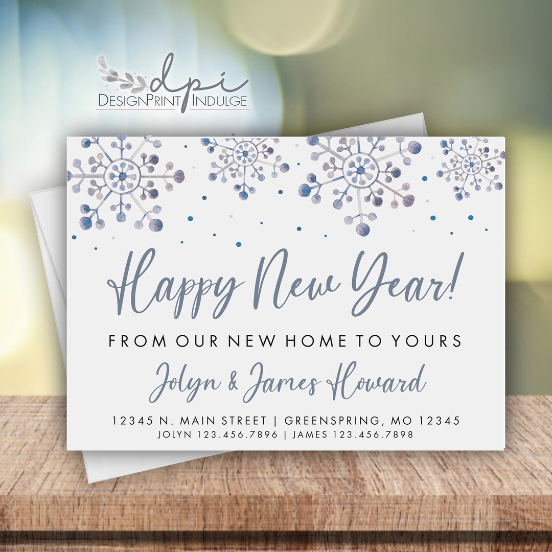 New Year Moving Cards, New Year New Home Address Announcements, I've ...