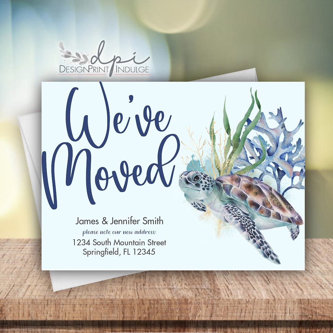New Address Moving Announcement Cards, Personalized Moving Cards, We ...