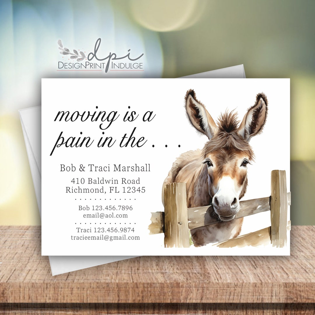 Funny Change of Address Cards, Moving is a Pain in the A** New Address ...