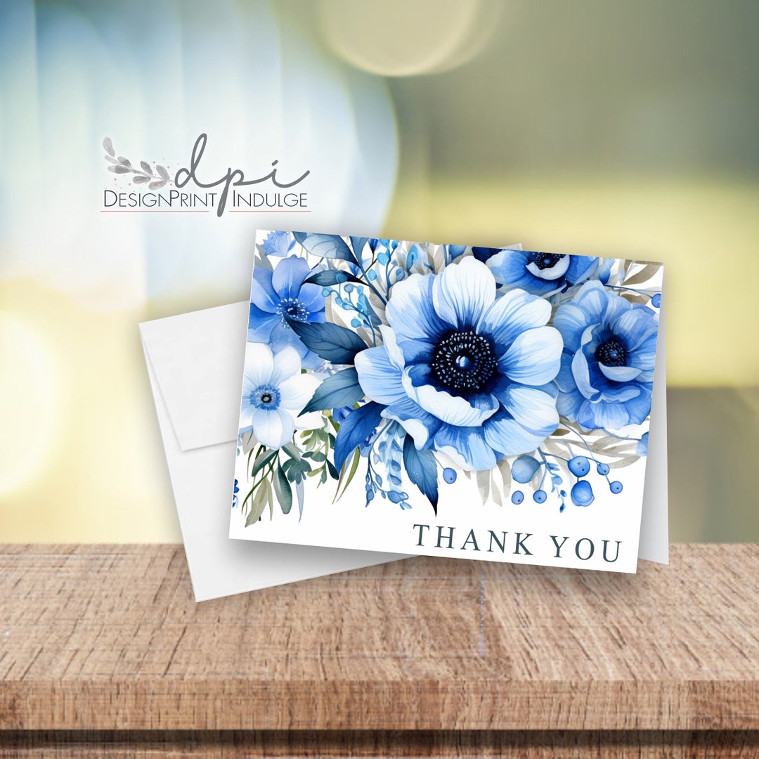 Thank You Fold Over Cards - Personalized Folded Tented Style 4.25x5.5 ...