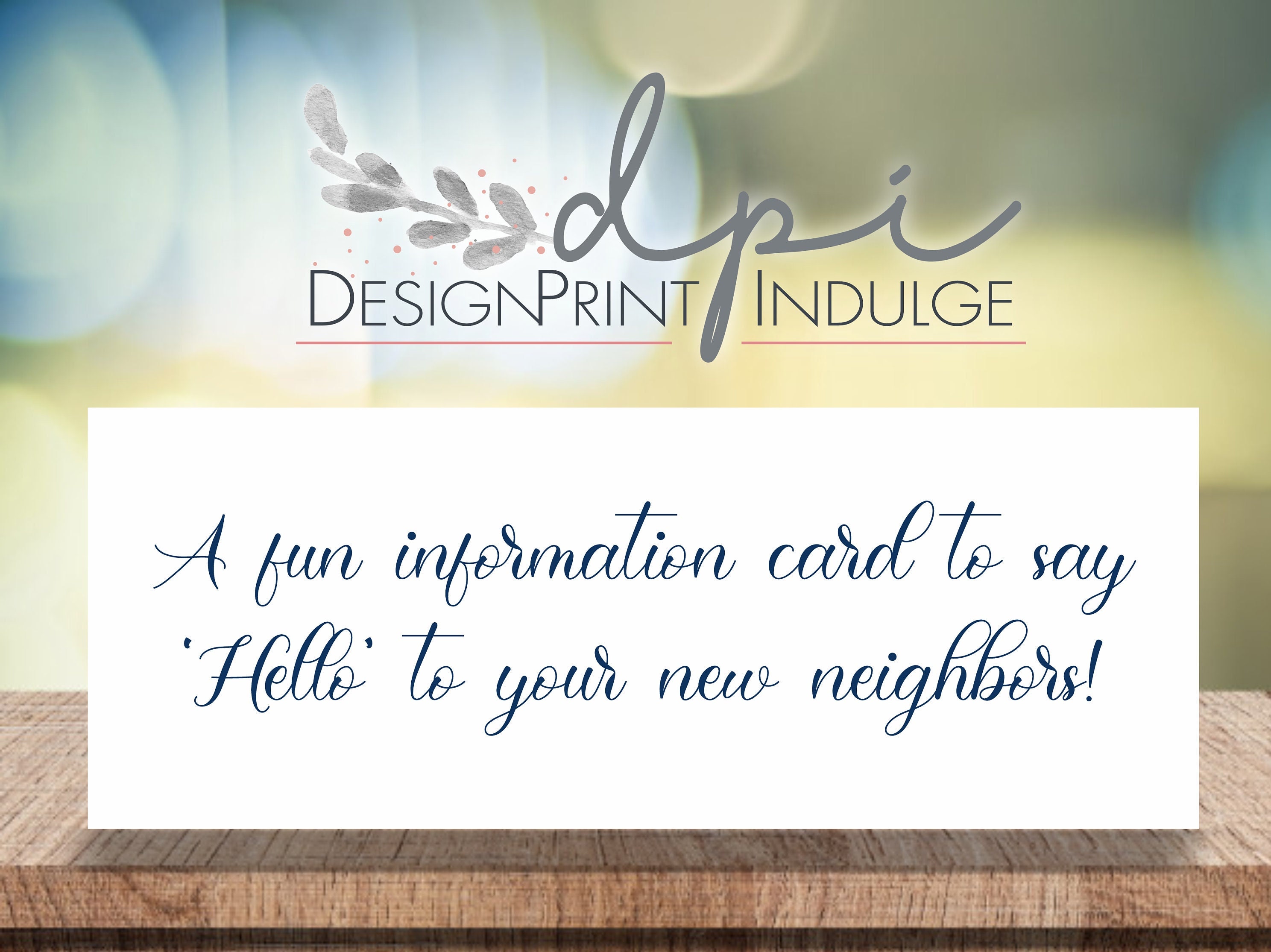 New Neighbor Hello Introduction Card, New to the Neighborhood ...