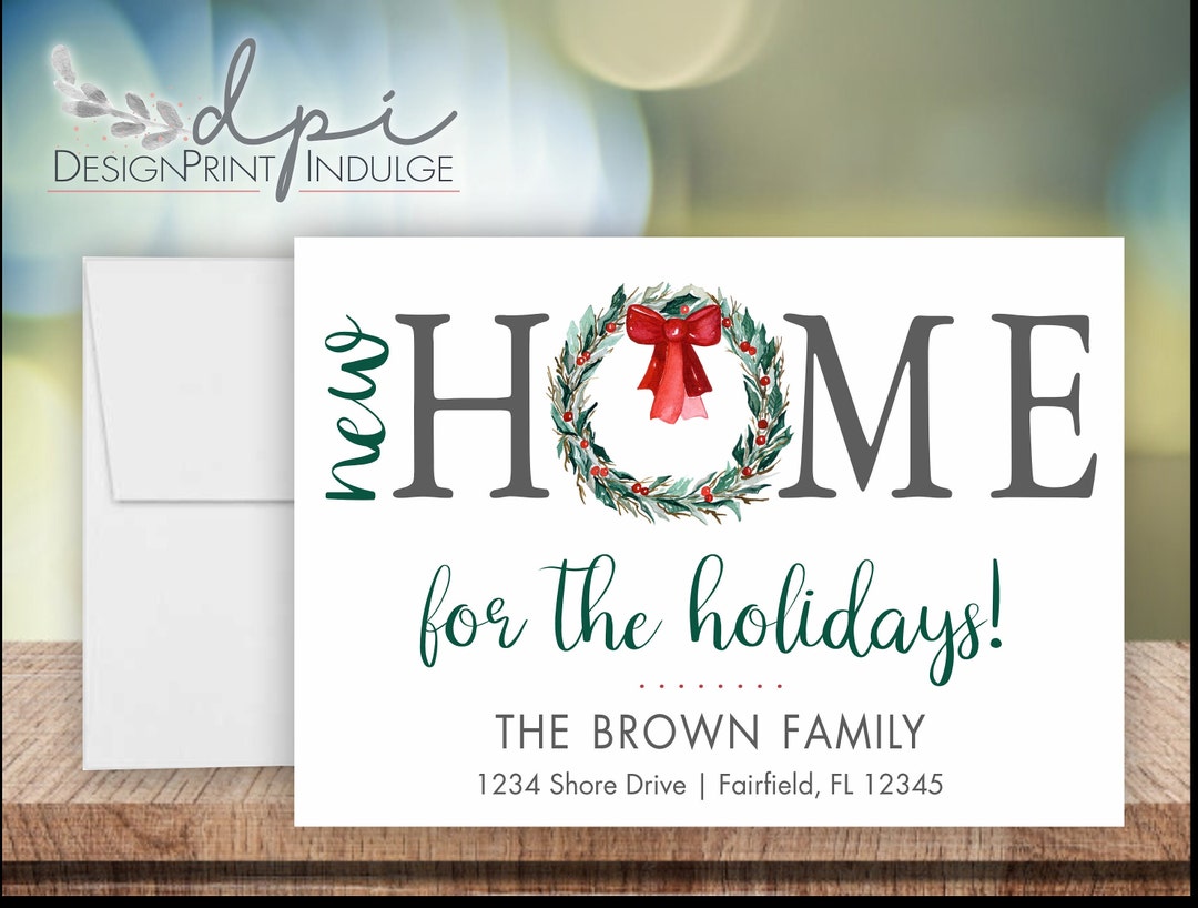 Holiday Personalized Moving Cards, New Home for the Holidays ...