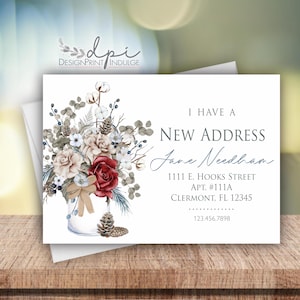 Winter I've Moved Change of Address Announcement Cards, I Have a New ...