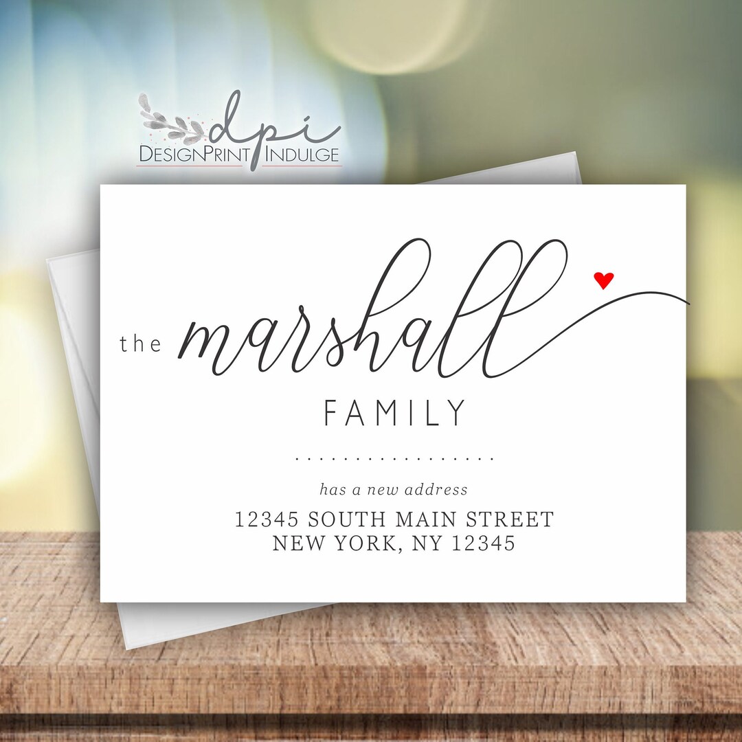 Change of Address Moving Announcement Cards, Moved New Address Cards ...