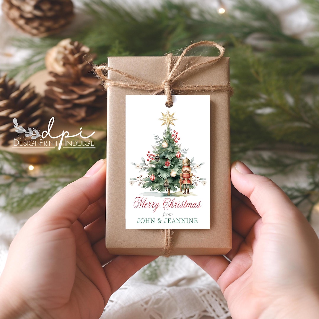 Christmas Personalized Gift Tags, Printed Holiday Gift Tag, Gift Labels ...