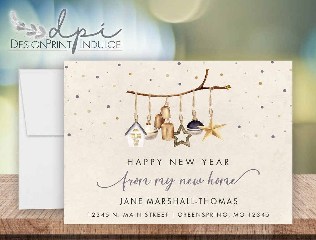 Happy New Year From My New Home New Address Announcements, New Year ...