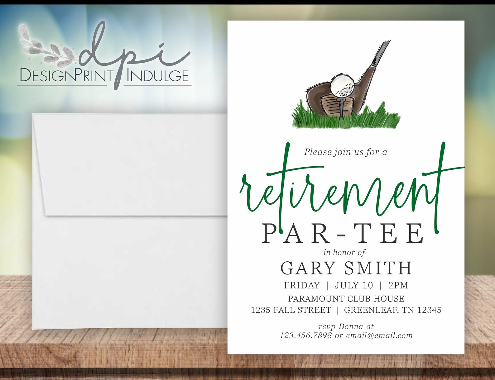 Golf Retirement Party Invitation Custom Golf Retirement Party - Etsy