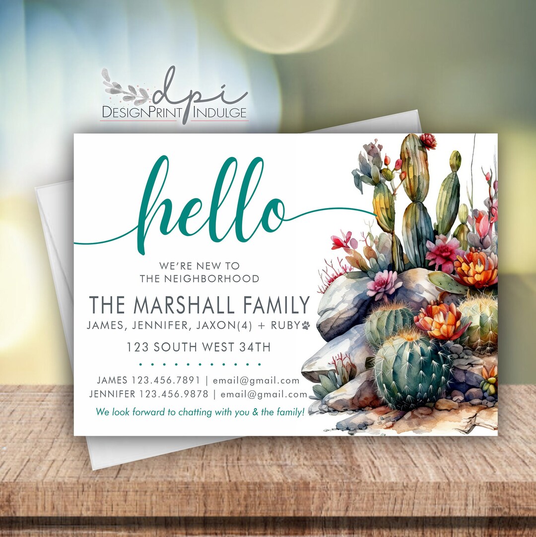 Hello New to the Neighborhood Cards, New to the Neighborhood ...