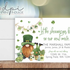 St Patrick's New Address Moving Announcement Cards, St. Patrick's ...