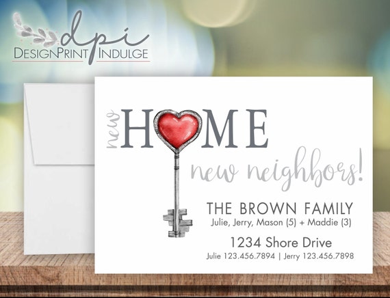 New to the Neighborhood Cards New Neighbor Personalized - Etsy