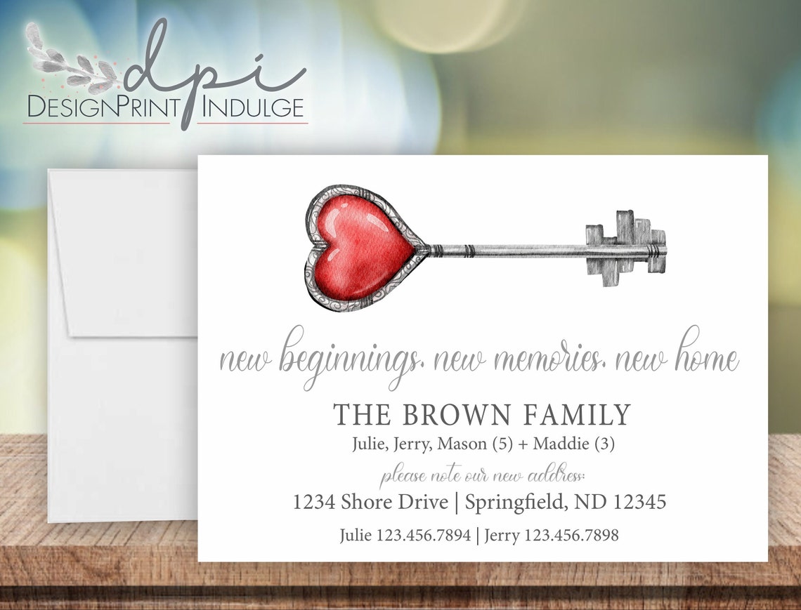 New Address Announcement Cards New Home Change of Address - Etsy