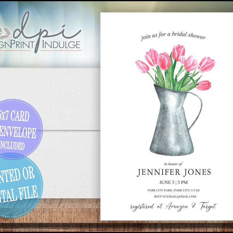 Tulip Invitation - Etsy