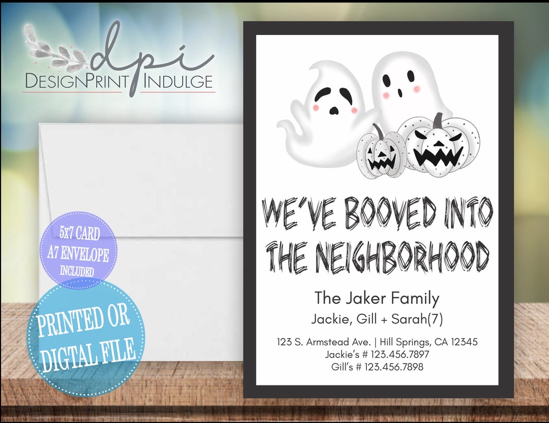 Halloween New to the Neighborhood Cards, Ghost We're Your New Neighbors ...