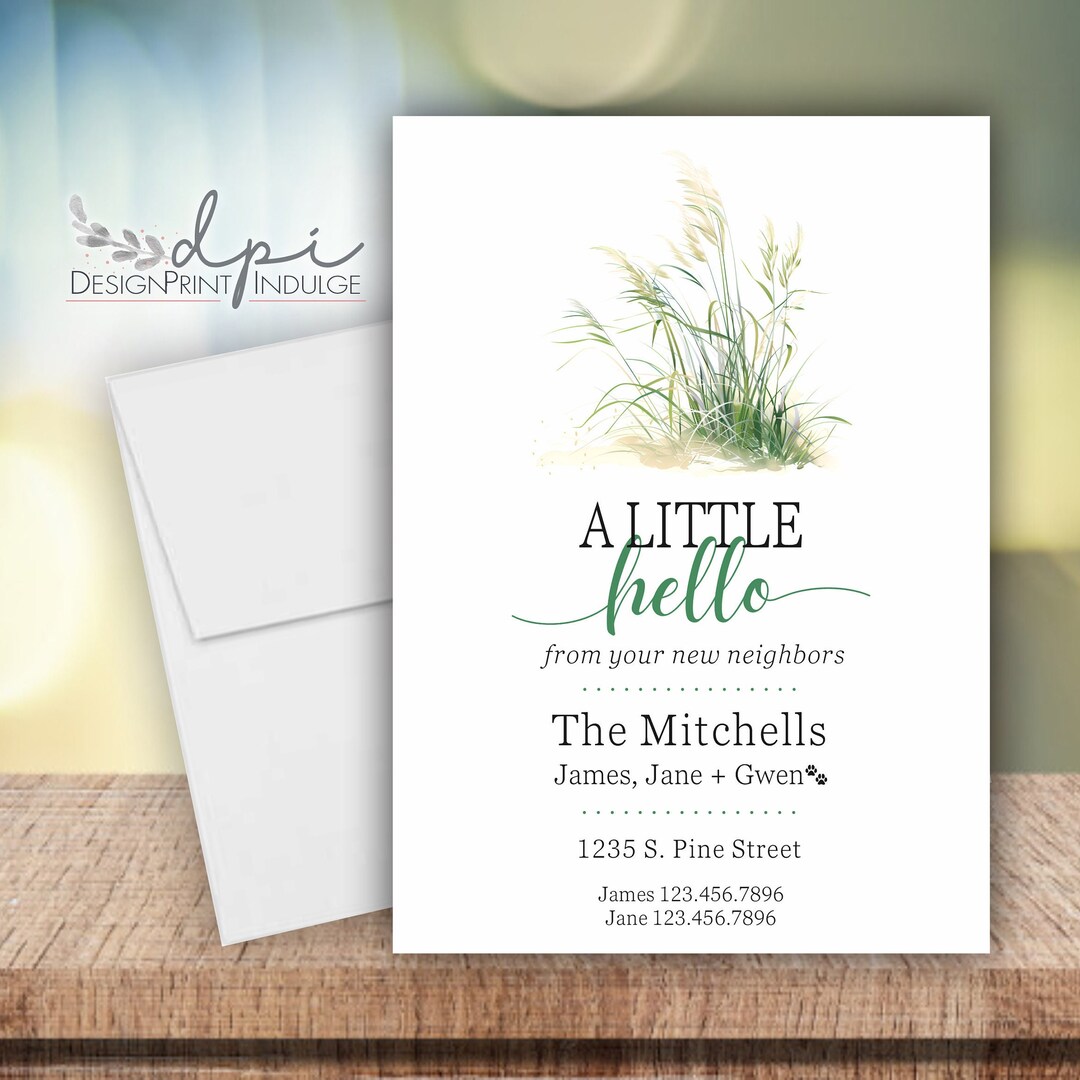 We're Your New Neighbors Cards, New to the Neighborhood Announcement ...