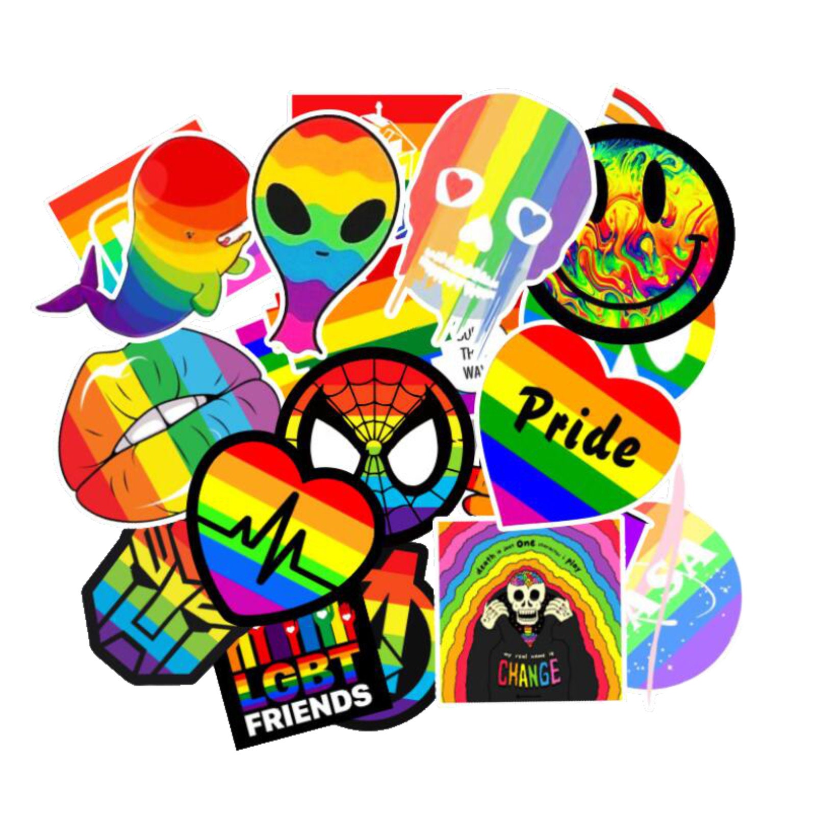 25 50 100 Pack Vinyl Lgbtq Pride Stickers Die Cut Decal Set Etsy