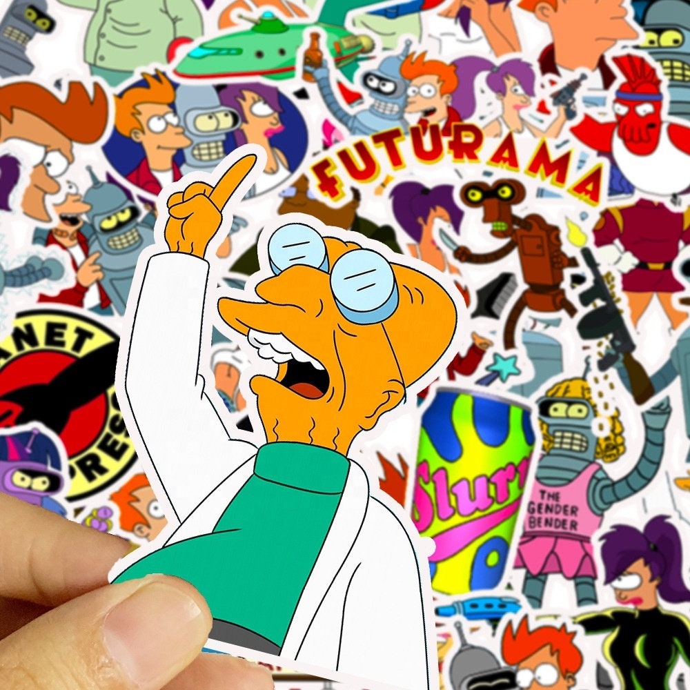 Pack of 25 or 50 Vinyl Futurama Stickers Die Cut Decal Set | Etsy Pack of 25 or 50 Vinyl Futurama Stickers Die Cut Decal Set | Etsy