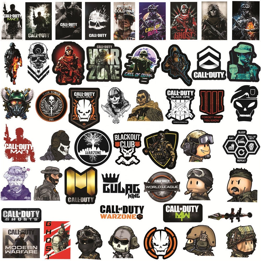 Pack of 25 or 50 Vinyl Call of Duty Stickers Die Cut Decal | Etsy