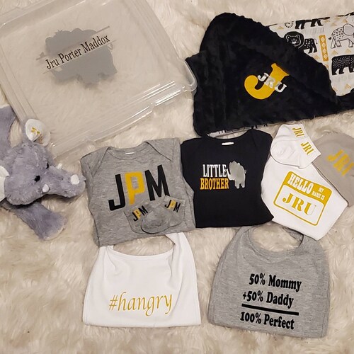 Large Personalized Baby Bundle Take Me Home Set Baby - Etsy