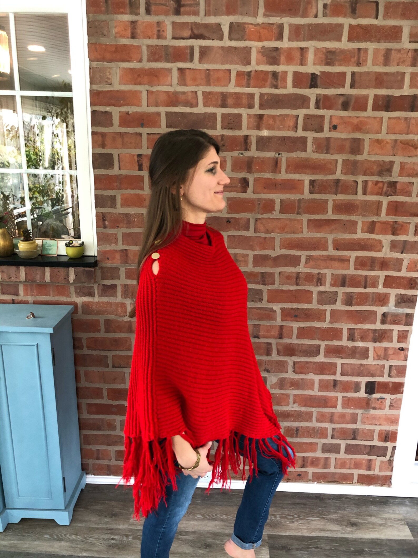 Cherry Red Vintage 60s Poncho Soft - Etsy