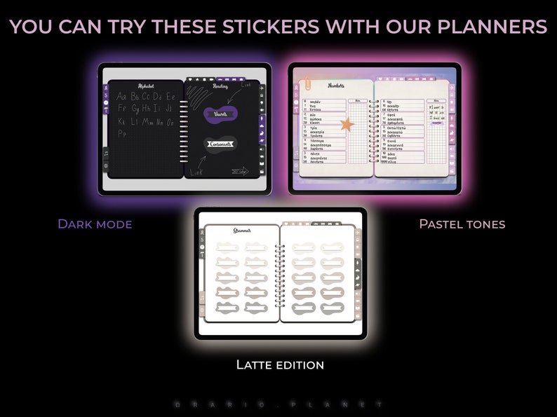 Digital Stickers, Language Learning Planner, Boho Stickers, Goodnotes ...