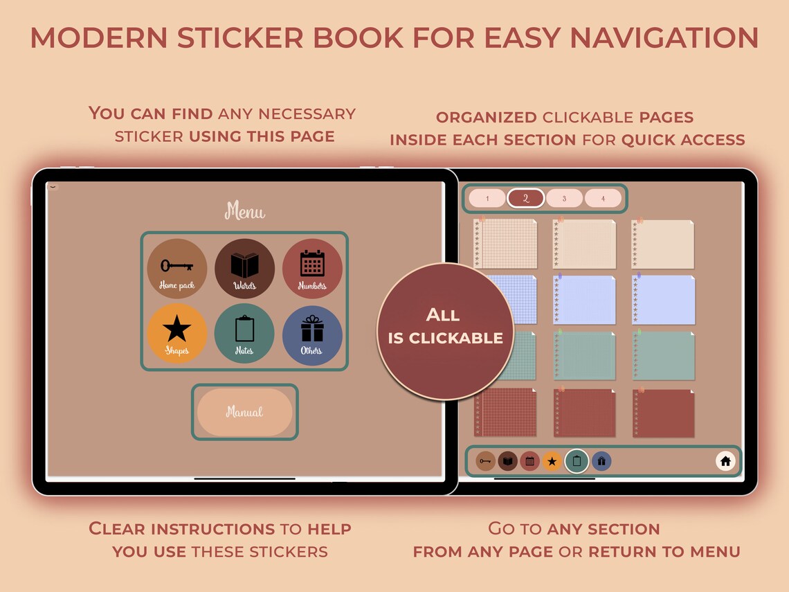 Digital Stickers, Language Learning Planner, Boho Stickers, Goodnotes ...
