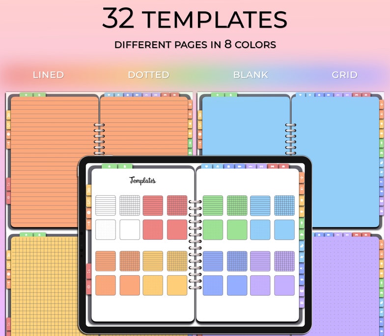 Language Learning Planner, Rainbow Planner, Study Notebook, Digital ...